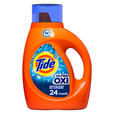 Tide Ultra Oxi Liquid Laundry Detergent HE Compatible 24 Loads - 37 Fl ...