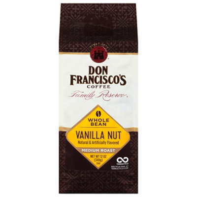 Don Francisco Vanilla Nut Whole Bean Coffee - 12 OZ - Safeway