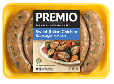 Premio Sweet Chicken Sausage With Kale 14 OZ balduccis