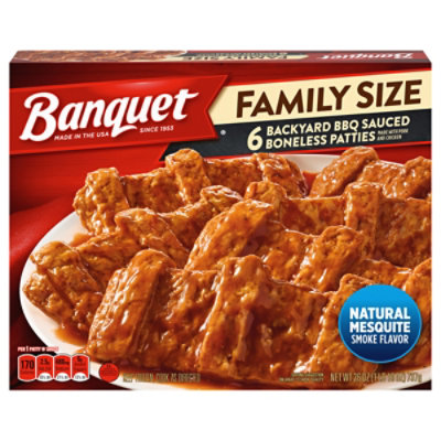 Banquet Family Size Boneless Pork Riblets With Barbecue Sauce Frozen ...