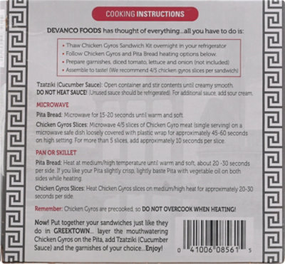 Devanco Foods Chicken Gyros Kit - 1.29 Lb - jewelosco