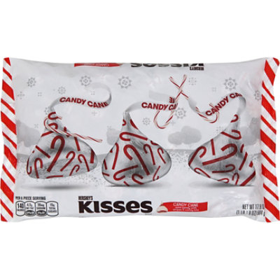 Hshy Kisses Candy Cane Lrg - 17.8 OZ - albertsons