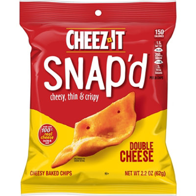 Cheez-It Snapd Cheese Cracker Chips Double Cheese Thin Crisps - 2.2 Oz ...
