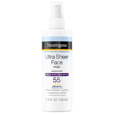 Neutrogena Ultra Sheer Face Mist Spf55 - 3.4 OZ - safeway
