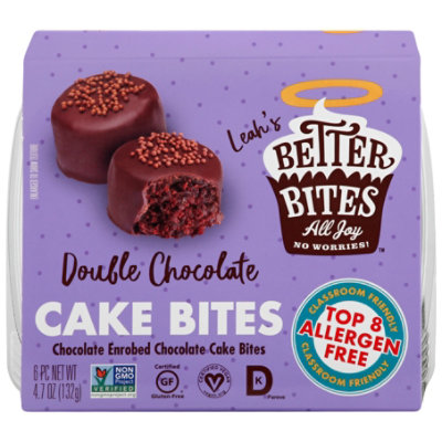Better Bites Bakery Cake Bites Double Chocolate - 6 CT - kingsfoodmarkets