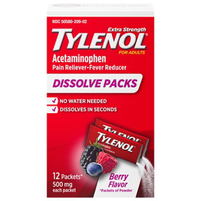 Tylenol Powder Pack Berry - 12 CT - Albertsons