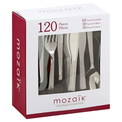 Sabert Cutlery Combo Hammered - 120 CT - safeway