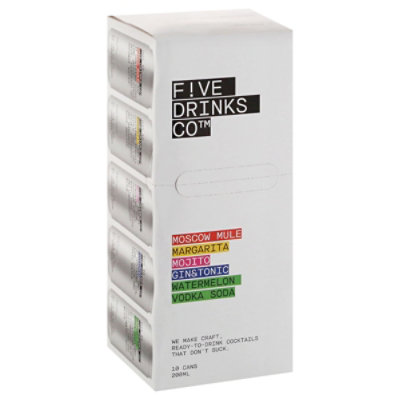 Five Drinks Rtd Cocktails Can - 10-200 ML - albertsons