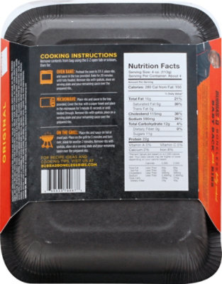 Bubbas Q Boneless Baby Back Ribs In Sauce Original - 18 OZ - Pavilions