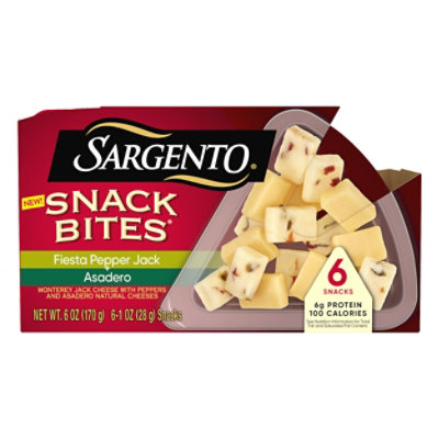 Sargento Fiesta Pepper Jack And Asadero Snack Bites - 6 OZ - safeway