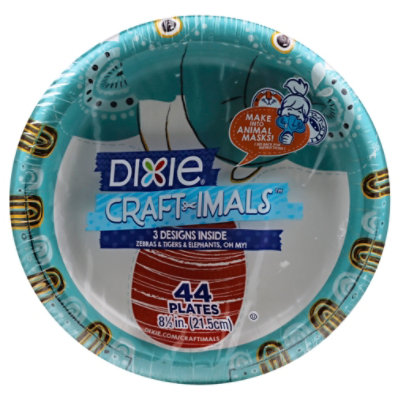 Dixie Craft Imals 9 Inch Paper Plates For Kids Crafts 220 Count - 44 CT ...