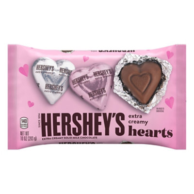 Hshy Xtra Creamy Choc Hearts - 10 OZ - safeway