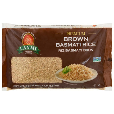 Laxmi Basmati Rice Brown - 4 LB - safeway