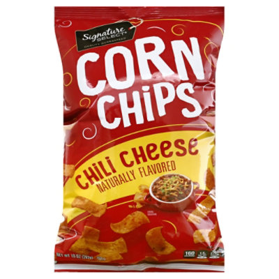 Signature Select Corn Chips Chili Cheese - 10 OZ - Safeway