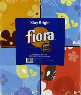 FIORA Facial Tissue 2 Ply Cube Box Pack - 4-80 Count - Safeway