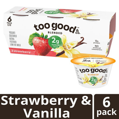 Two Good Strawberry & Vanilla Variety Pack Low Fat Lower Sugar Greek ...