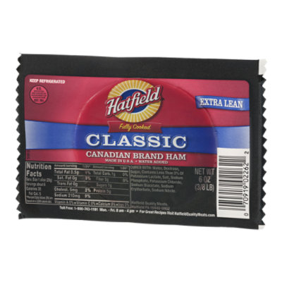 Hatfield Canadian Ham - 6 OZ - acmemarkets