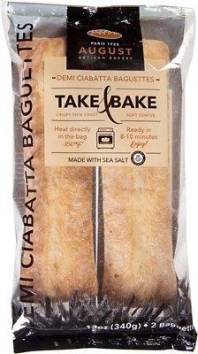 August Bakery Baguette Demi Ciabatta Bread - 12 Oz. - Albertsons
