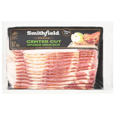Smithfield Naturally Hickory Smoked Center Cut Bacon - 12 Oz - acmemarkets