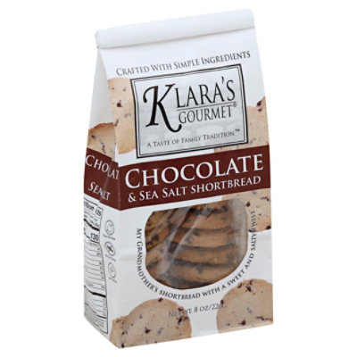 Klaras Cookie Shortbread Choc Sea Salt - 8 OZ - kingsfoodmarkets