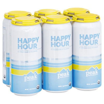 Peak Organic Happy Hour In Cans - 6-16 FZ - Safeway