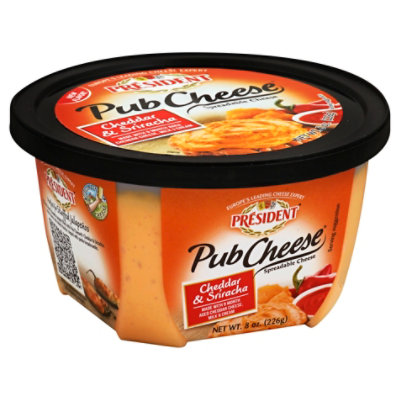 President Pub Sharp Cheddar Cheese And Sriracha Spread - 8 OZ - Pavilions