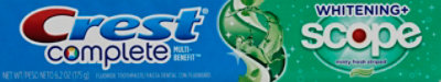 Crest Whitening Plus Scope Minty Fresh Toothpaste - 6.2 OZ - Safeway