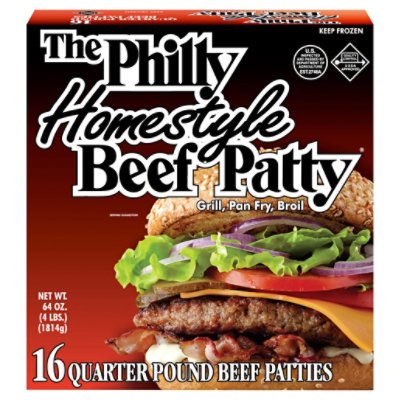 Philly Homestyle Patties 4 Lb - 64 OZ - Safeway