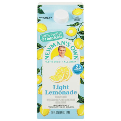Newmans Own Lightly Sweetened Lemonade Drink 59 Fz - 59 FZ - Vons