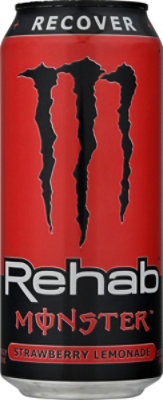 Monster Energy Rehab Strawberry Lemonade Energy Iced Tea - 15.5 Fl. Oz ...