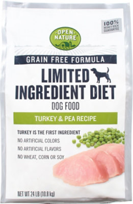 Open Nature Dog Food Lmtd Ingr Turkey & Pea - 24 LB - safeway