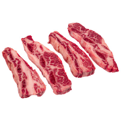 Usda Prime Beef Chuck Short Ribs Flanken Style Boneless - LB - Safeway