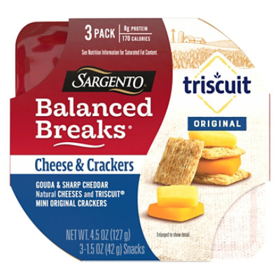 Sargento Balanced Breaks Cheese & Crackers Gouda & Sharp Cheddar And ...