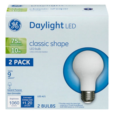Ge Led 75w A19 Nondim Dl - 2 CT - Safeway