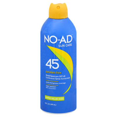No-ad 45 Spf Sunscreen - 10 OZ - Kings Food Markets