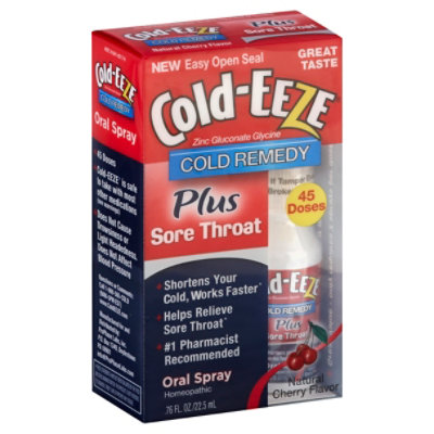 Cold Eeze Cold Remedy Homeopathic Cherry Flavor Oral Spray - .76 FZ ...