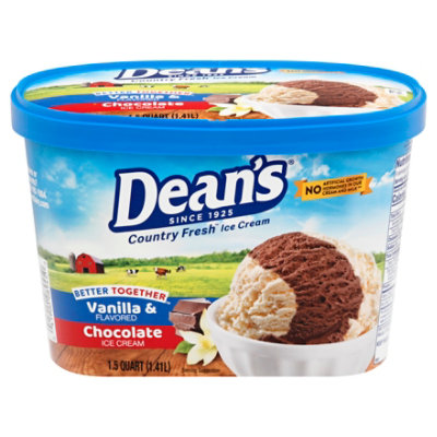Dean's Country Fresh Ice Cream Better Together Vanilla & Chocolate ...