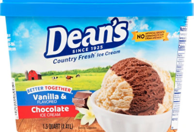 Dean's Country Fresh Ice Cream Better Together Vanilla & Chocolate ...