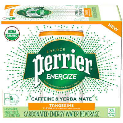 Perrier ENERGIZE Tangerine Flavored Carbonated Energy Water Beverage- 6 ...