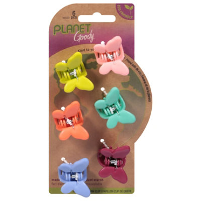 Goody Bio-plastic Butterfly Clips 6ct - 6CT - safeway