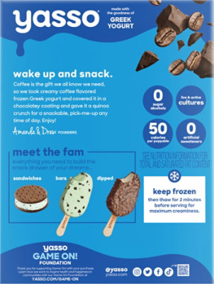 Yasso Frozen Greek Yogurt Poppables Coffee - 6 Count - Albertsons