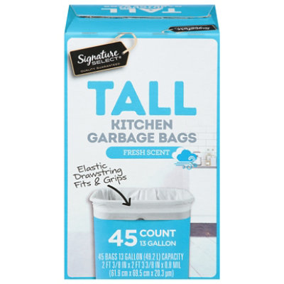 Signature SELECT Bags Tall Ktchn Fresh Scent 13 Gal - 45 CT - albertsons