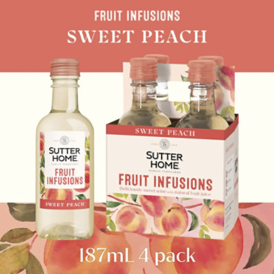 Sutter Home Fruit Infusions Sweet Peach White Wine Bottle - 4-187 Ml ...