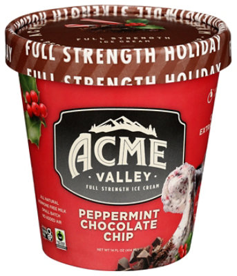Acme Valley Ice Cream Peppermint Chip - 14 OZ - Haggen