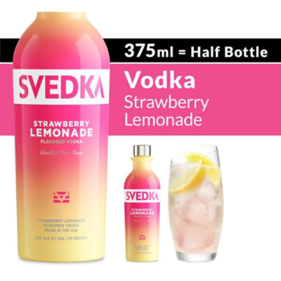 SVEDKA Strawberry Lemonade Flavored Vodka 70 Proof - 375 Ml - Safeway