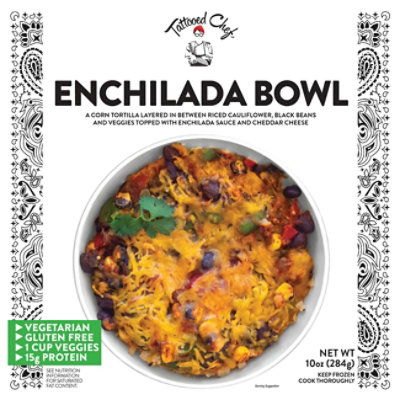 Tattooed Chef Riced Cauliflower Enchilada Bowl