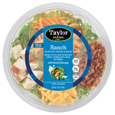Taylor Farms Ranch Chicken and Bacon Salad Bowl - 5.8oz - vons