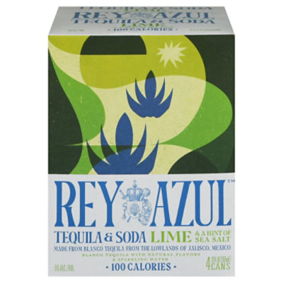 Rey Azul Rtd Lime Cans - 4-12 FZ - albertsons