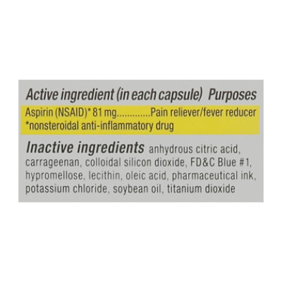 Vazalore 81 Mg Liquid-filled Aspirin Capsules Bottle Each - 30 CT - safeway