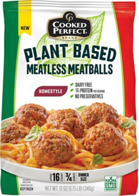 Cooked Perfect Plant Based Meatless Meatballs - 12 Oz - Haggen